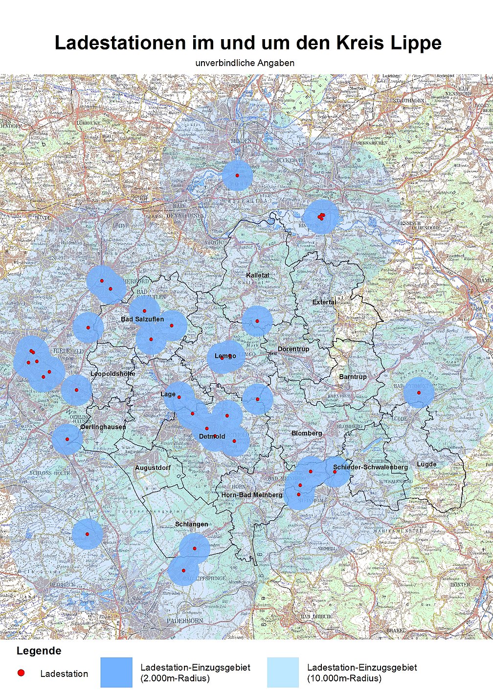 Ladestationen im Kreis Lippe sowie in den angrenzenden Städten und ...